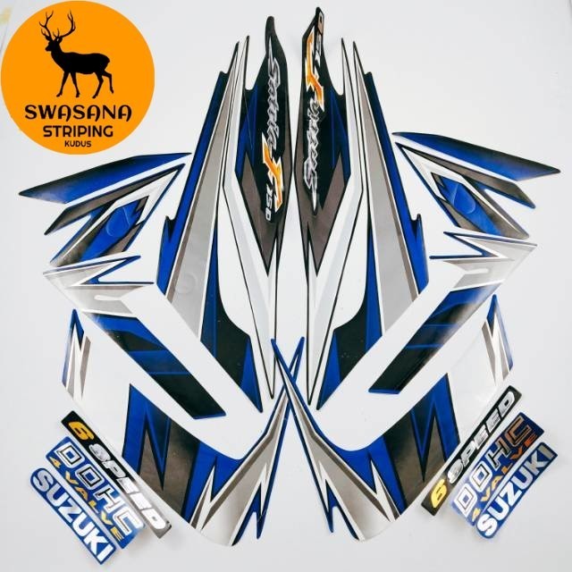 Striping Sticker Decal list suzuki satria fu f 150 2009 barong Black ...