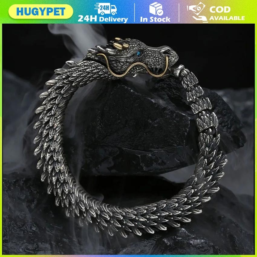 Fashion Dragon Bracelet Men's Vintage Dominant Dragon Bones Chain ...