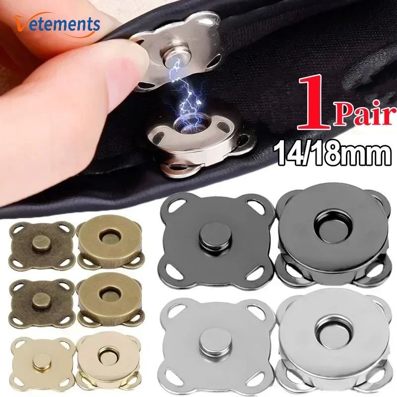 1 Pair Universal Luggage Clothing Magnetic Snaps Simple Closure ...