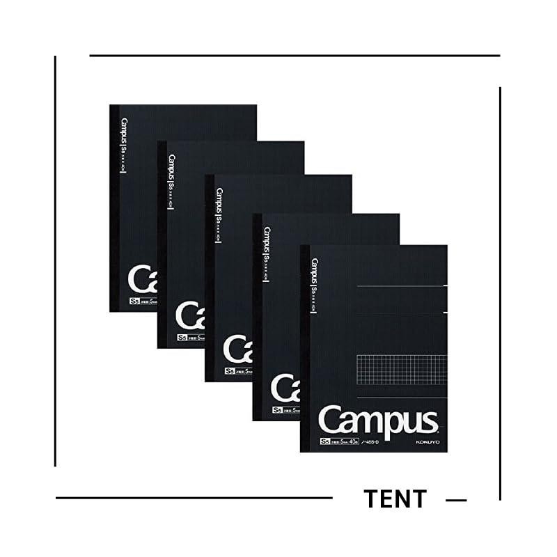 KOKUYO Campus Notebook Semi B5 5mm ruled 40 sheets black x 5 | Shopee ...
