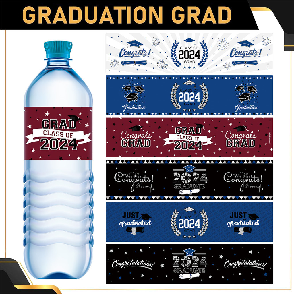 10PCS Colorful Mineral Water Reusable Adhesive Sticker Graduation ...