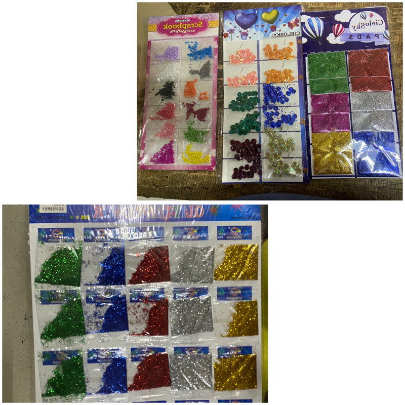 1pad GLITTERS PAD (20pack), SEQUENCE(12PACK) , BEADS (12PACK) | Shopee ...