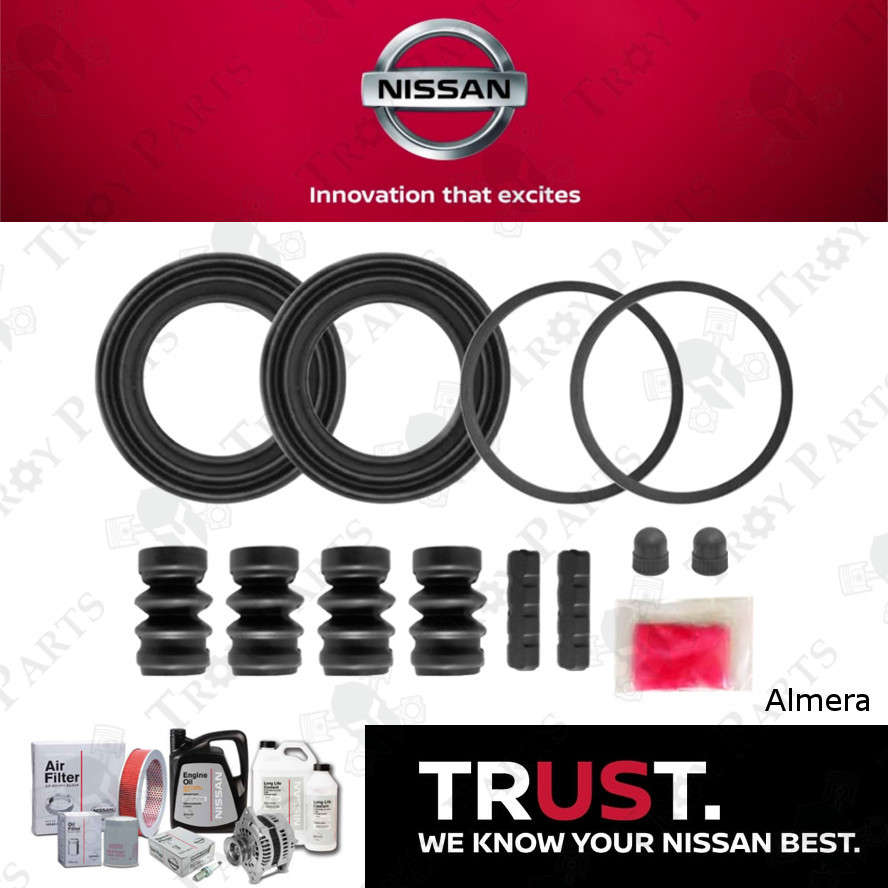 (54mm) Nissan (Front) Disc Brake Caliper Repair Kit (Full/Half) D1120-EE50A Nissan Almera N17 1. ...
