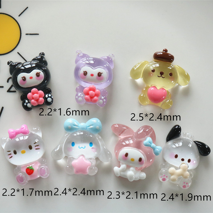 Cute Cinnamoroll Anime Jibbitz for Crocks Crystal Kuromi Jibbits Sanrio ...