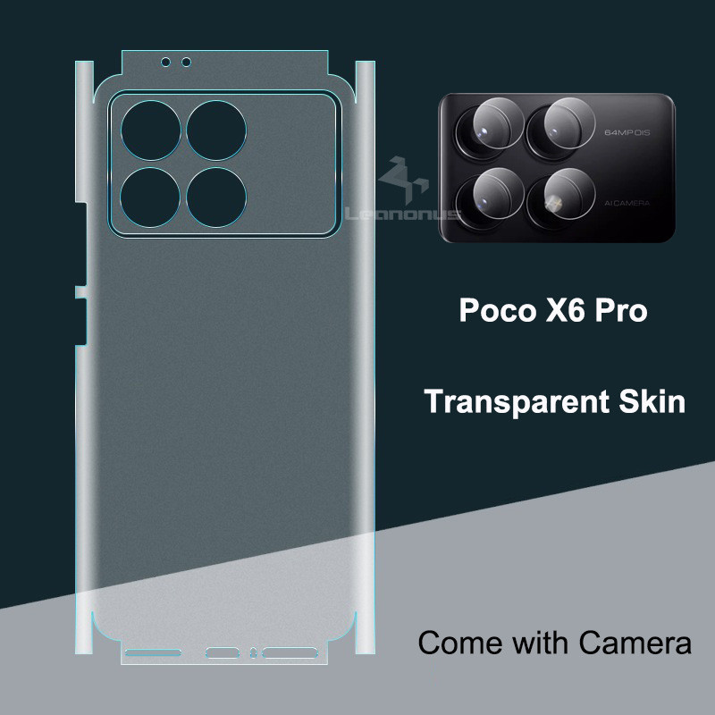 Transparent 3M Wrap for Xiaomi Poco X6 Pro Back Screen Protector Film ...