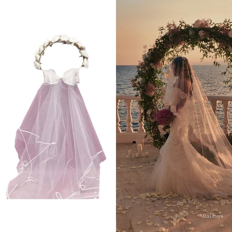 Xixi Halloween Veil Headband Crown Hair Bands Gothic Flower Hair Hoop ...