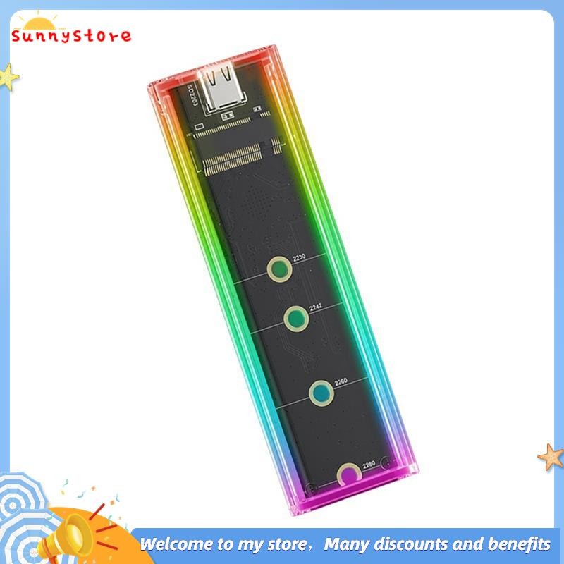 【sunnystore】M2 SSD Case M.2 NVME SSD Enclosure Portable SSD RGB ...