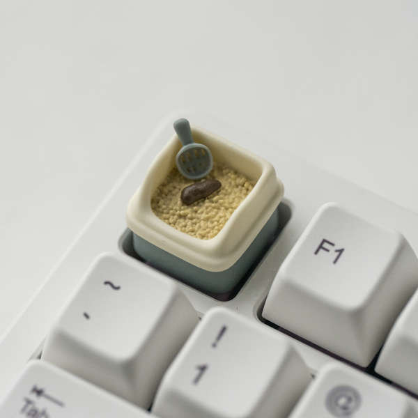 keycaps custom keycaps [Unique Keycap] Cat Litter Box Keycap Version 2. ...