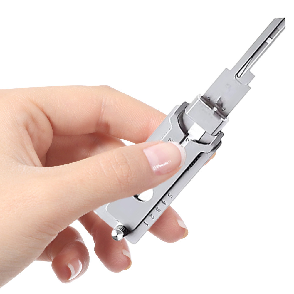 Premium Stainless Steel Professional Locksmith Security Tools Key Decoder Hook Pickup Set ...