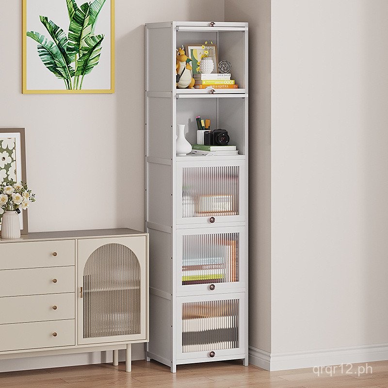 Solid Wood Ultra-Narrow Bookshelf Bookcase Storage Rack Combination ...