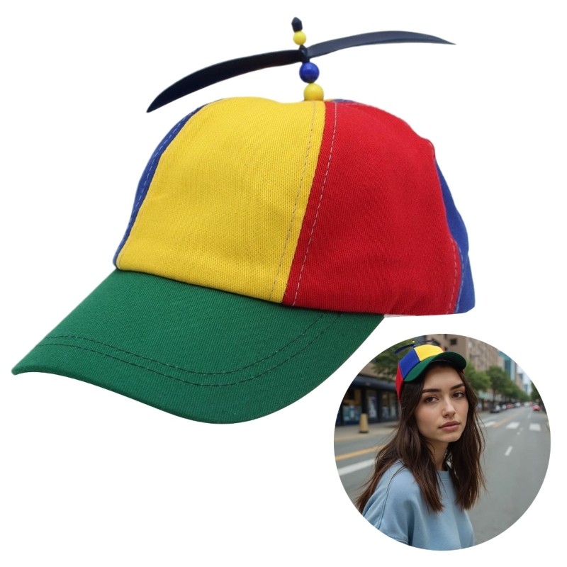 Treeling Eye Catching Propeller Baseball Hat Multicolor Helicopter Hat ...