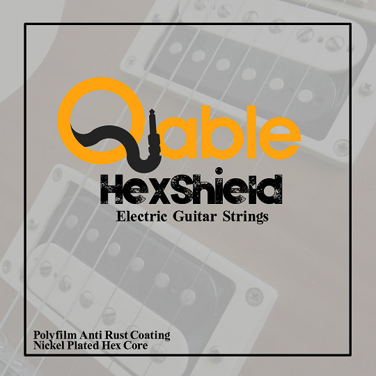 Qable HexShield Electric Anti Rust Coating Guitar Strings Nickel Plated ...