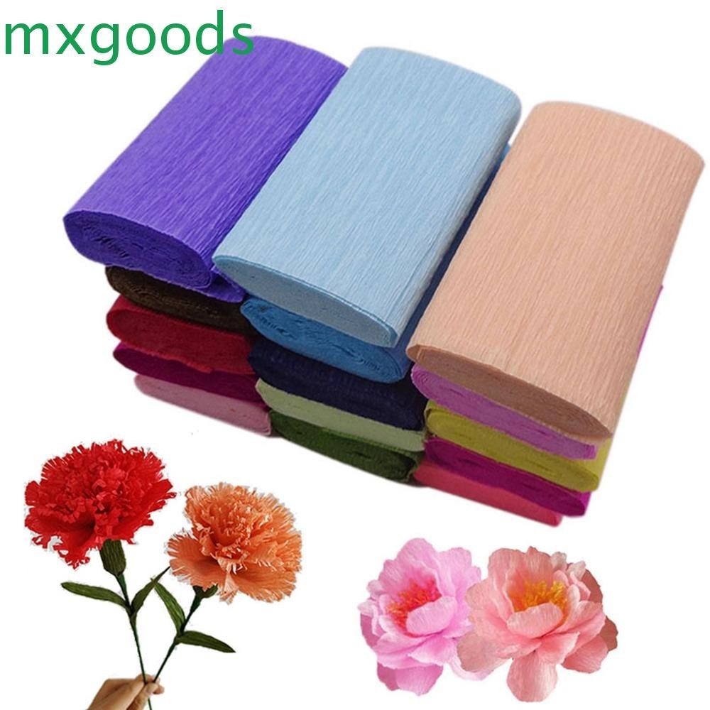 MXGOODS Flower Wrapping Paper Floral Origami Party Decoration Wedding Bouquet Material Crepe ...