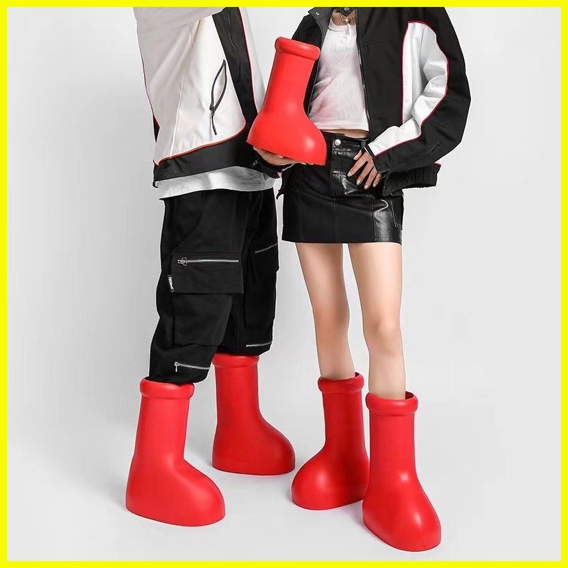 【hot sale】 MSCHF Astro Boy Big Red Boots Men's and Women's Boots ...
