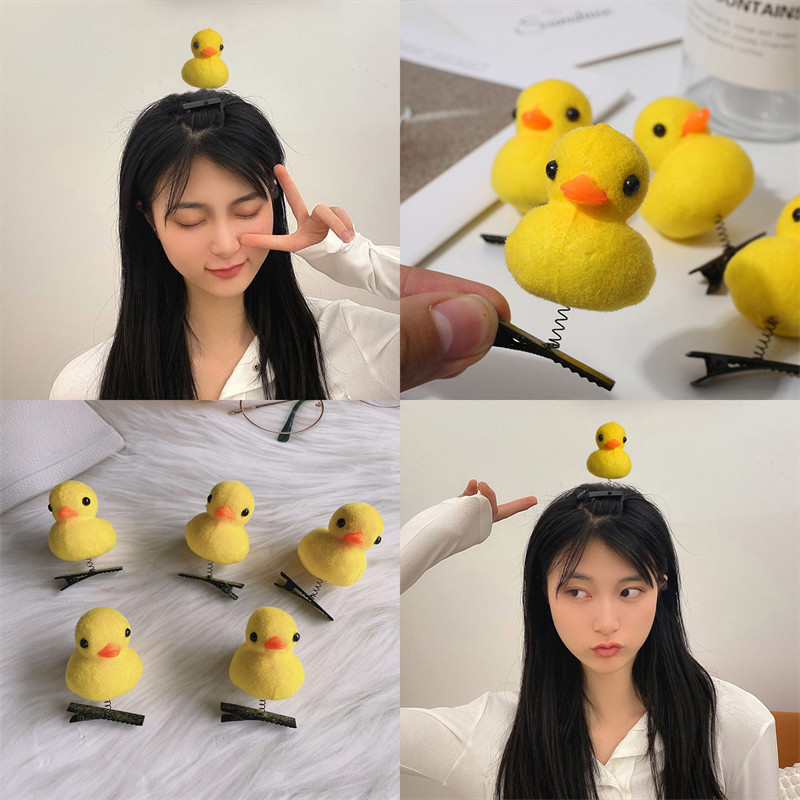 10pc New Stlay Duck Hair Clip For Kids Hairpin Cute Plush Giveaway For ...