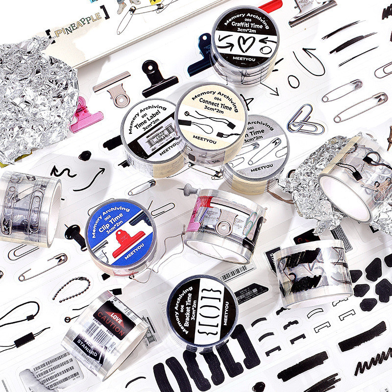 1pc Korean Ins Style Basic Manual Ledger Collage Decoration DIY ...