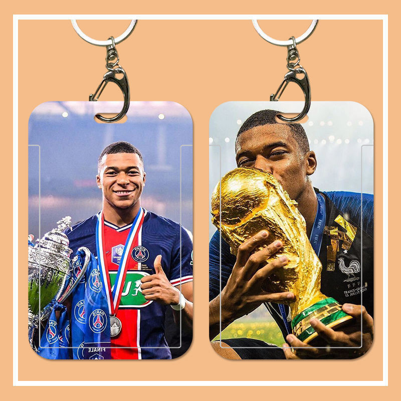 Football Star Kylian Mbappé Credit Card Holder Student Badge Card Case ...