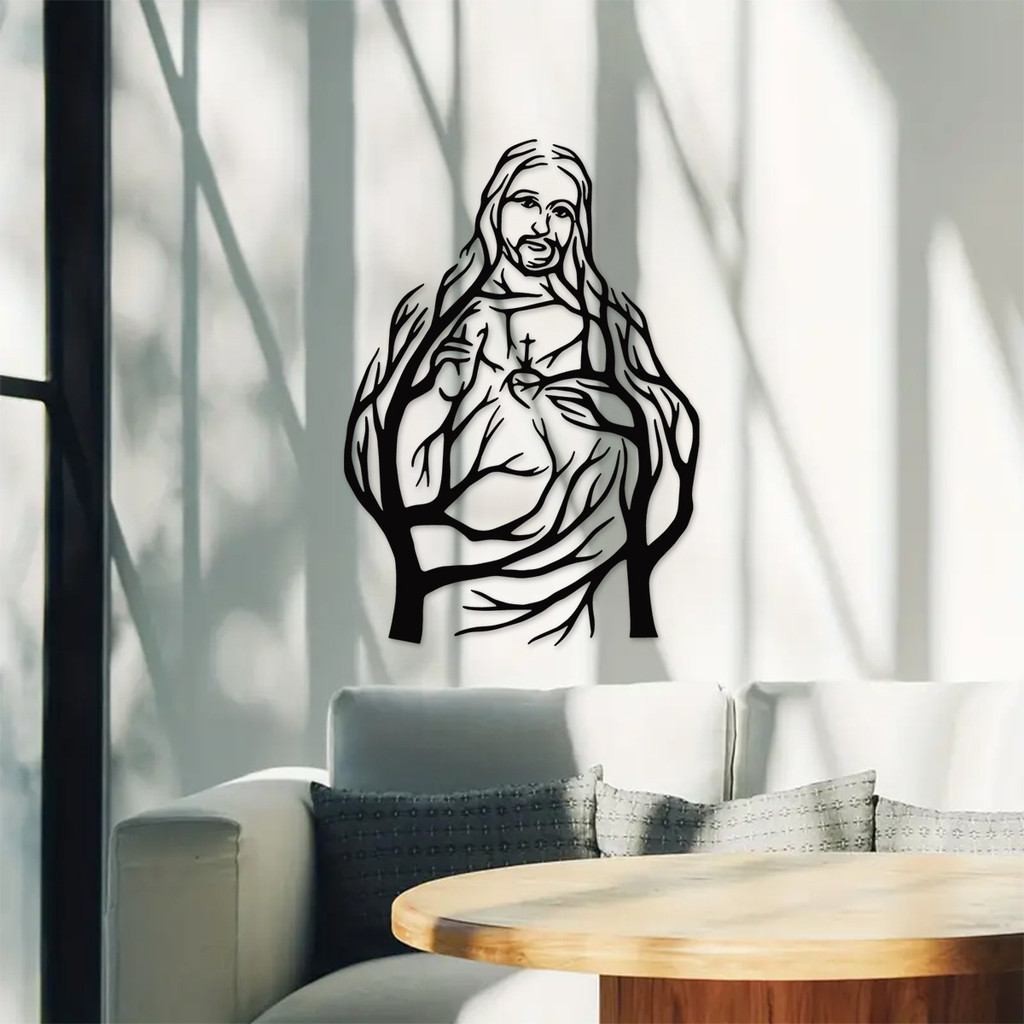 Metal Jesus Wall Decor Religious Art for Easter Christian Display ...