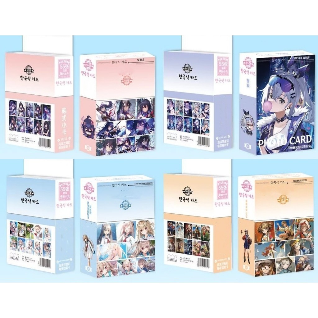 55pcs Honkai: Star Rail Silver Wol Hologram Laser Lomo Cards Cartoon ...