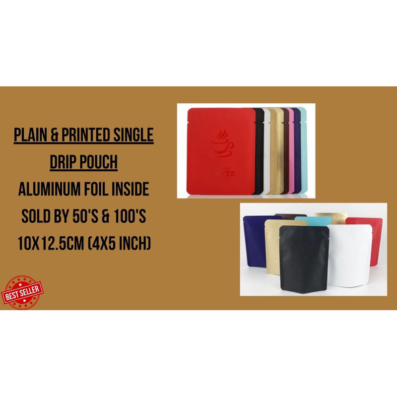 EMPTY SINGLE DRIP POUCH / EMPTY DRIP POUCH / DRIP BAG POUCH (CLEAR ...