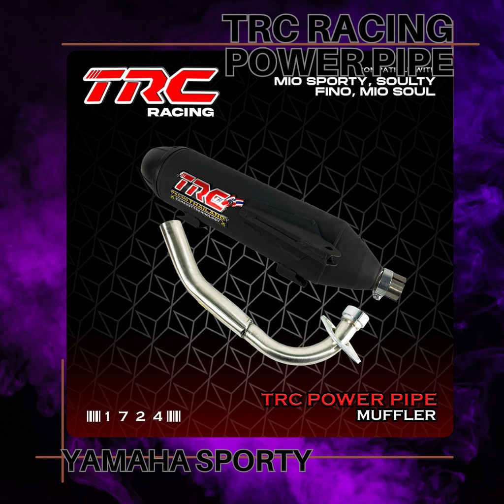 Trc racing power pipe for yamaha mio sporty, soulty , fino , soul moto ...