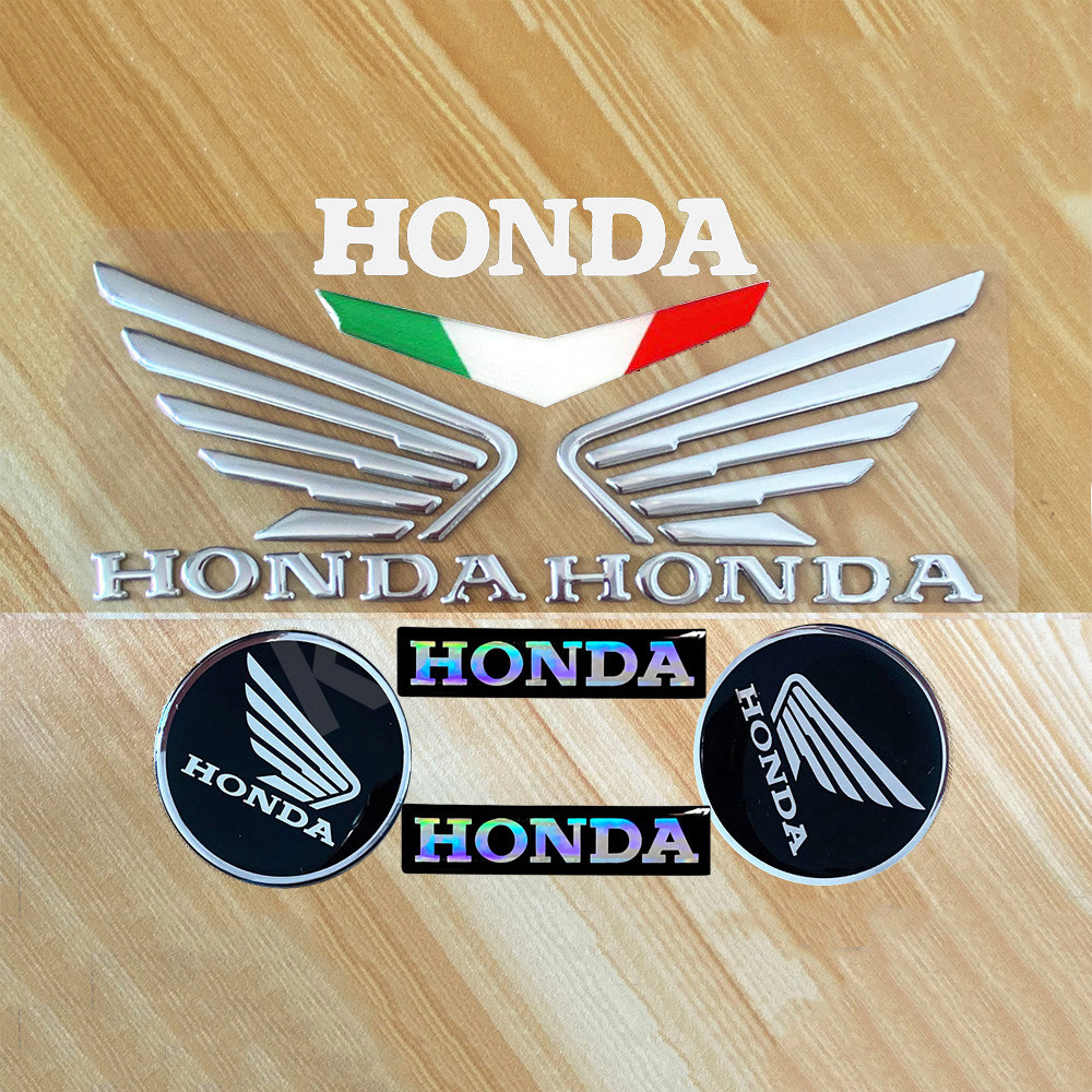 Whole Set HONDA Wings 3D Resin Gel Emblem Logo Sticker Decals | Shopee ...