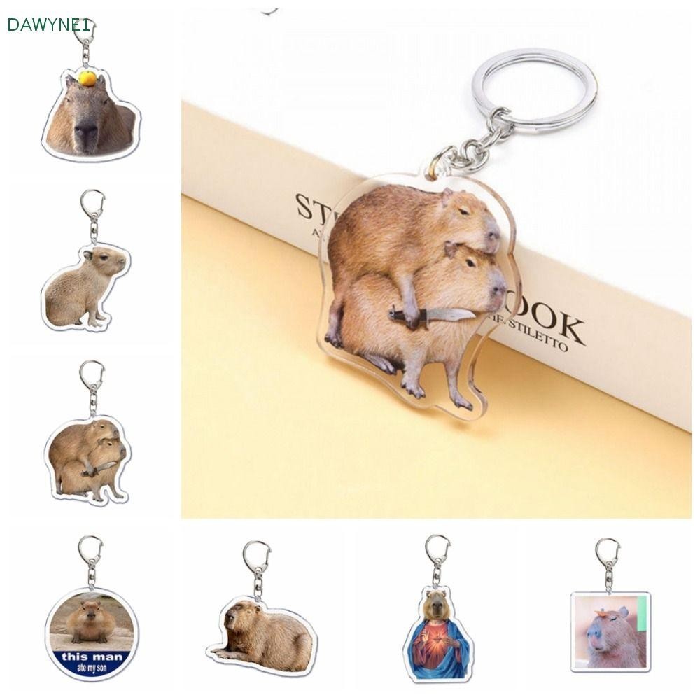 DWAYNE1 Animal Capybaras Keyrings, Cartoon Capybara Resin Capybara ...