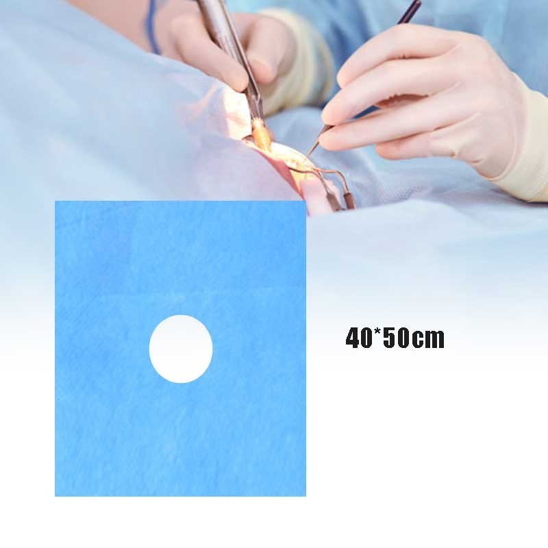 50Pcs/set Surgical Drape Sterile 40*50w/ 10cm Hole Disposable Eye Sheet ...