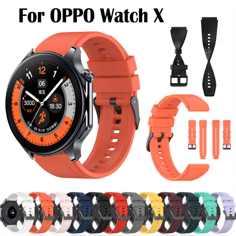 22MM Silicone Strap For Oppo Watch X Smart Watch Sports Silicone ...
