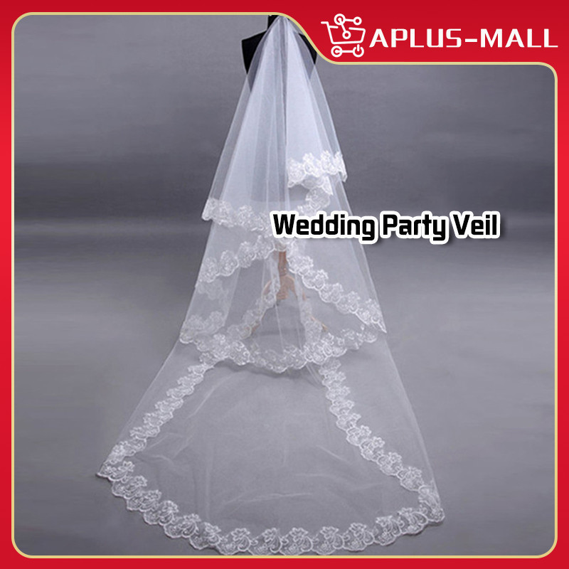 1.5m Bridal Veil Tiara Headband Banner Bridal Shower Wedding Veil For ...