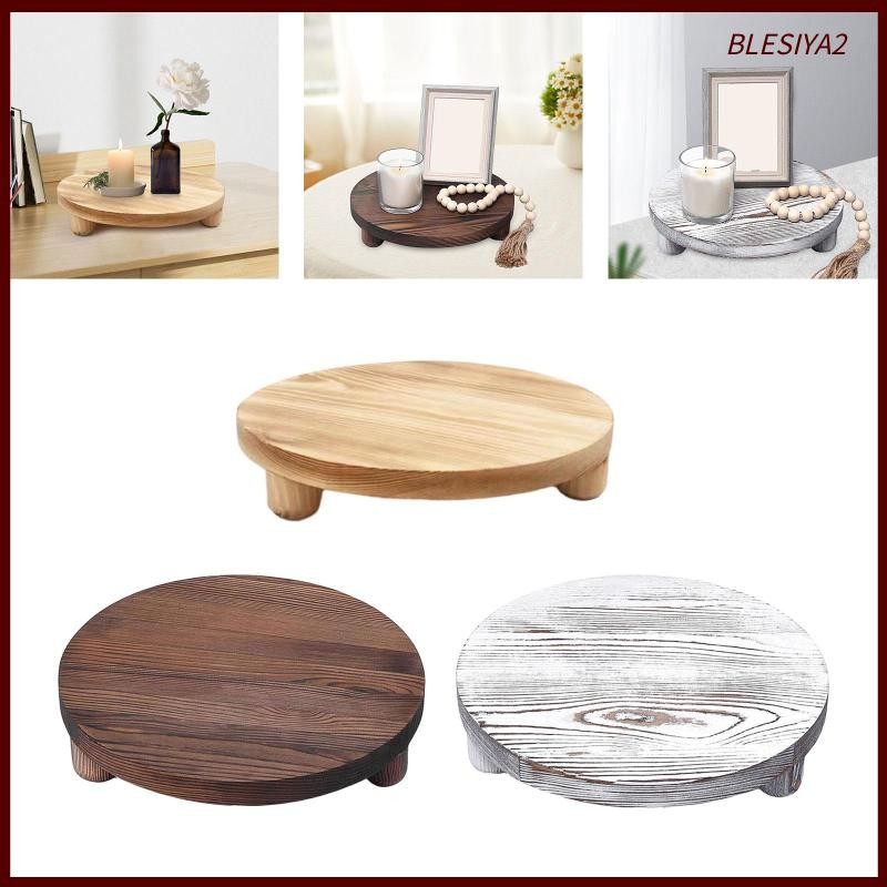 [Blesiya2] Wood Riser Decorative Riser Home Decor Rustic Round Table ...