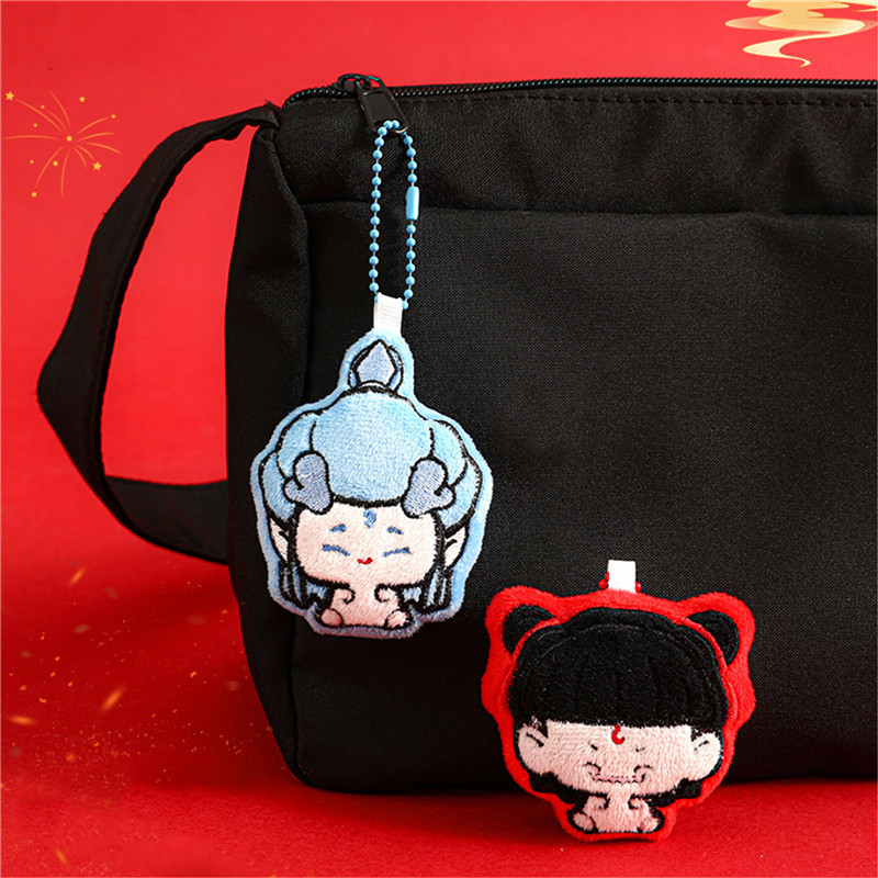 Ne Zha 2 Demon Nezha Aobing Stuffed Plushies Doll Bag Pendant Keychain ...