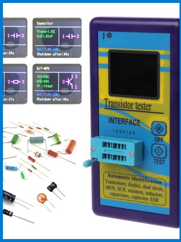 M328 Multi-Purpose Transistor Tester Diode Resistor ESR Capacitance LCR ...