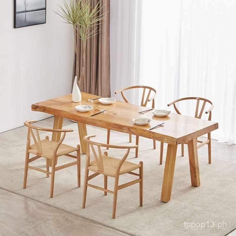 Nordic Solid Wood Dining Table and Chair Set for Small Apartments, Home ...