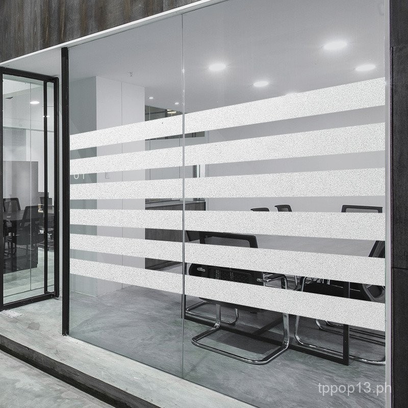 Office Glass Partition Anti-Peeping Sliding Glass Door Sticker White ...