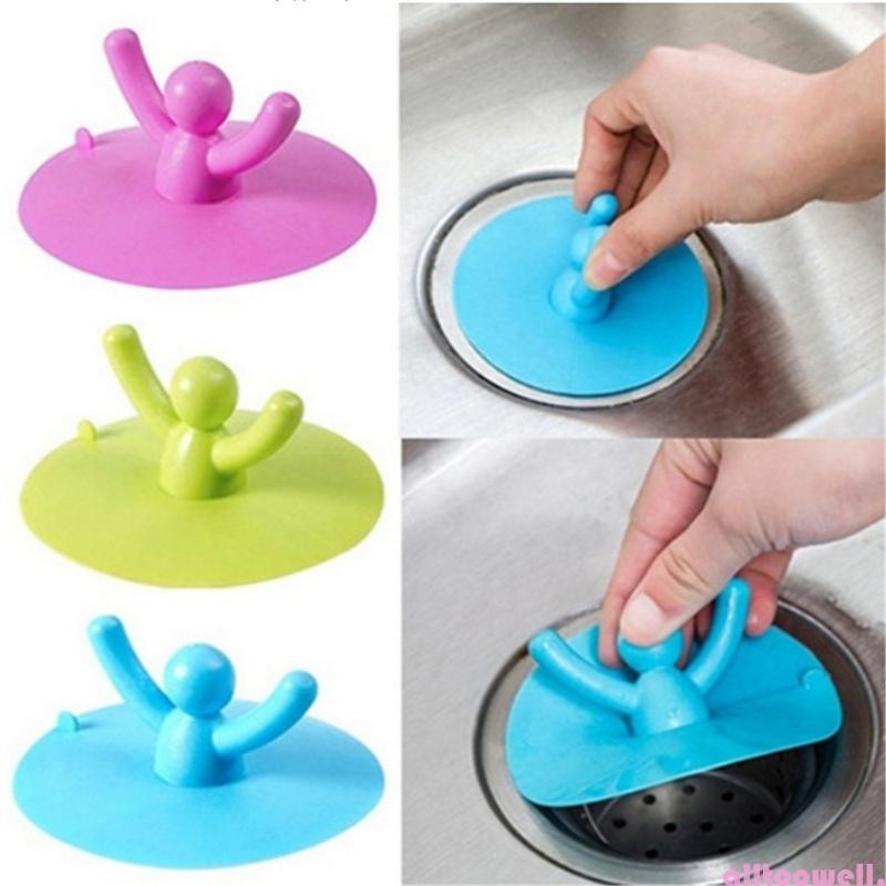 WELL Human Shape Floor Drain Plug Kitchen Sink Drain Stoppers Floor ...