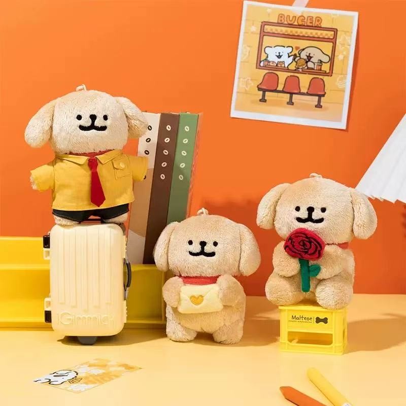 Maltese Line Art Puppy Golden Retriever Rose Flower Confession Series ...