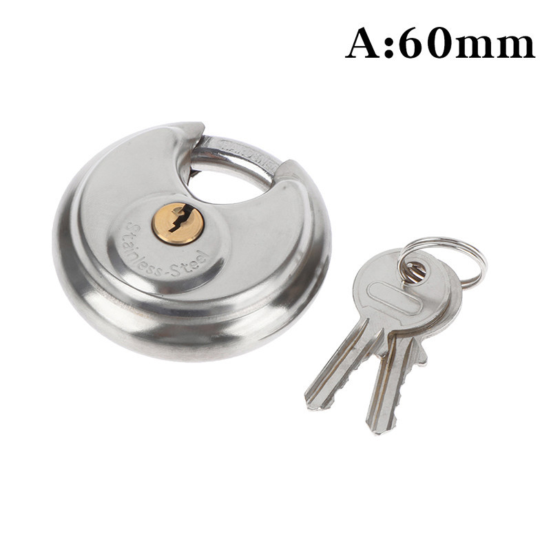 Disc Padlock with Stainless Steel Anti-Theft Large Round Disc Lock for ...