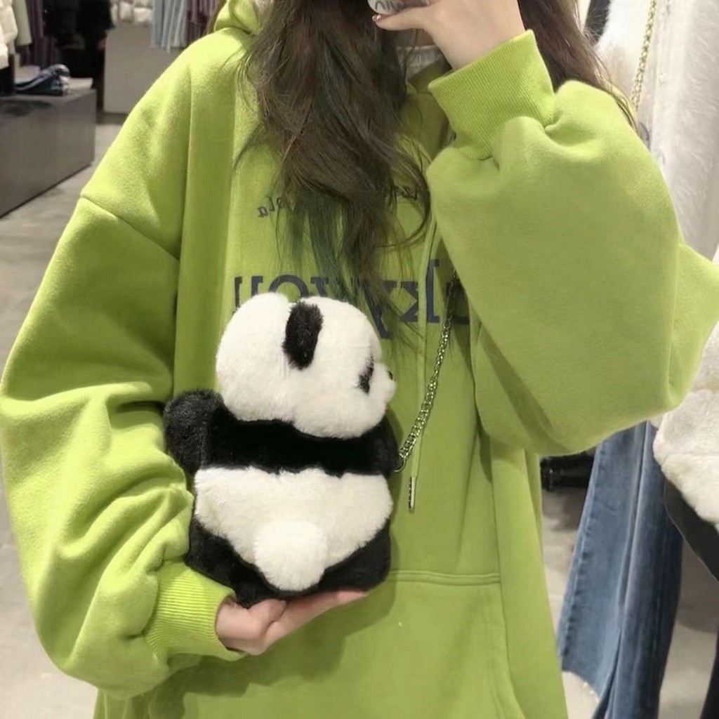 【Fast shipping】Little Red Book Same Style Panda Lying Bag Cartoon Cute ...