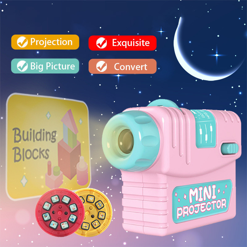 HFT Projector Torch Kids Flashlight Story Book Early Educational Light ...