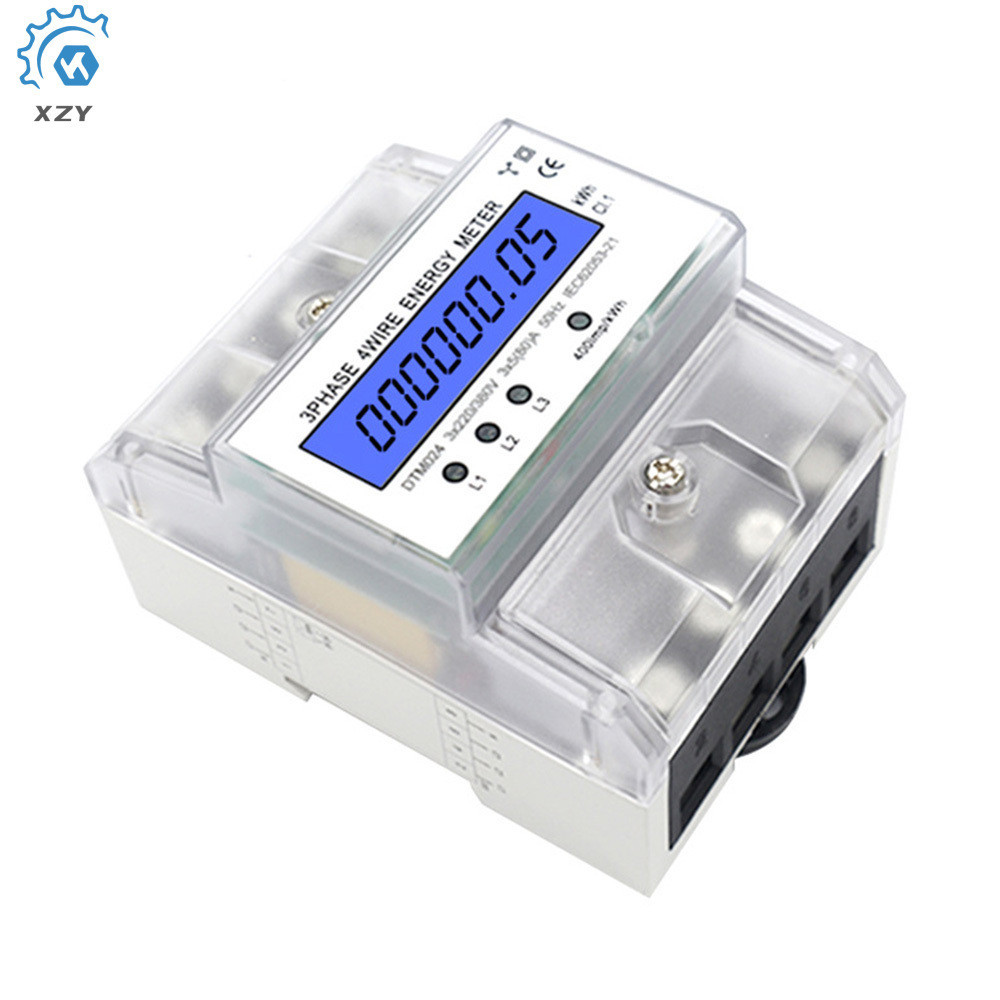 Digital Electric Meter 3 Phase 4 Wire Kwh Electronic Energy Meter 3 x 5(80A) Multifunctional ...