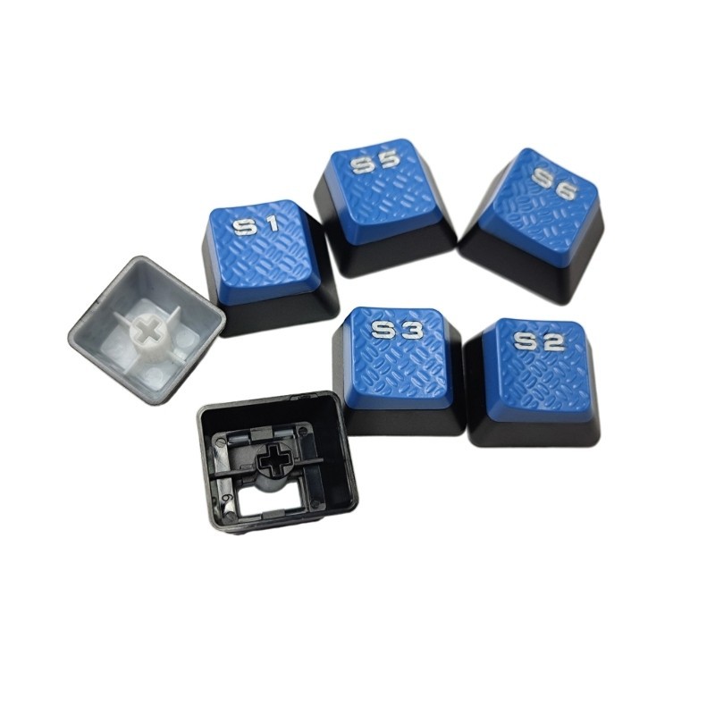 Cons Mechanical Keyboard Keycaps 6Key ABS Macro Key Caps for Corsair ...