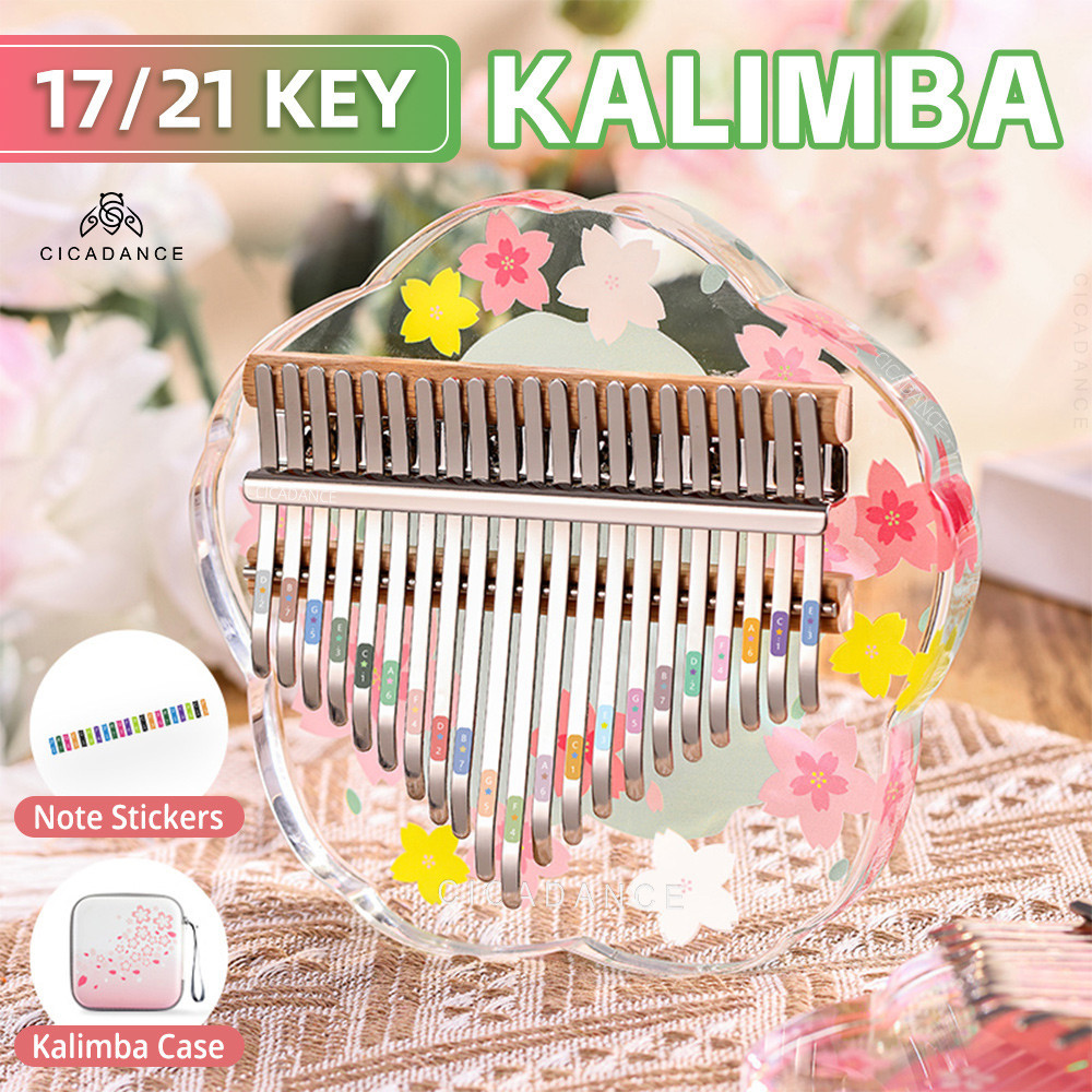 17key/21 Key Crystal Kalimba Transparent Acrylic Material Sound ...