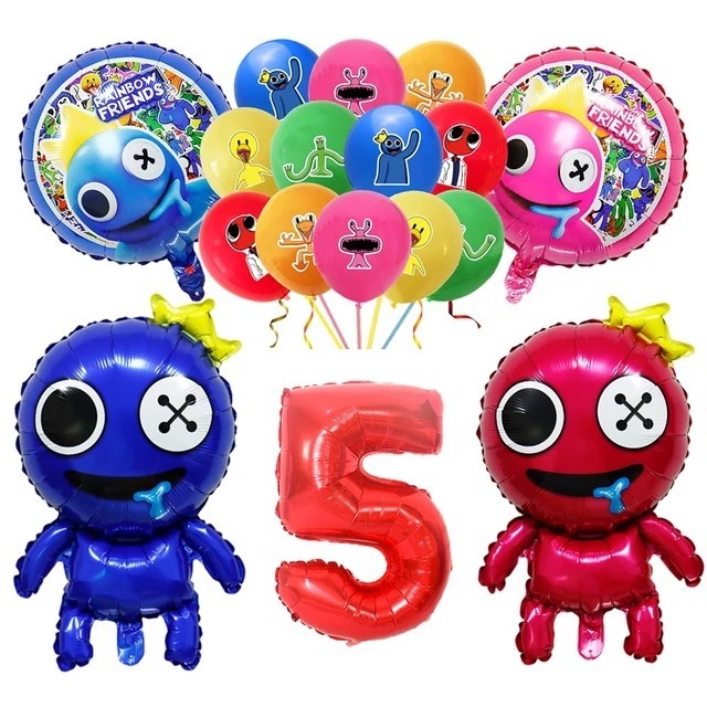 Rainbow Friends Balloon Blue Rose Red Friend Roundball Set Boy Game ...