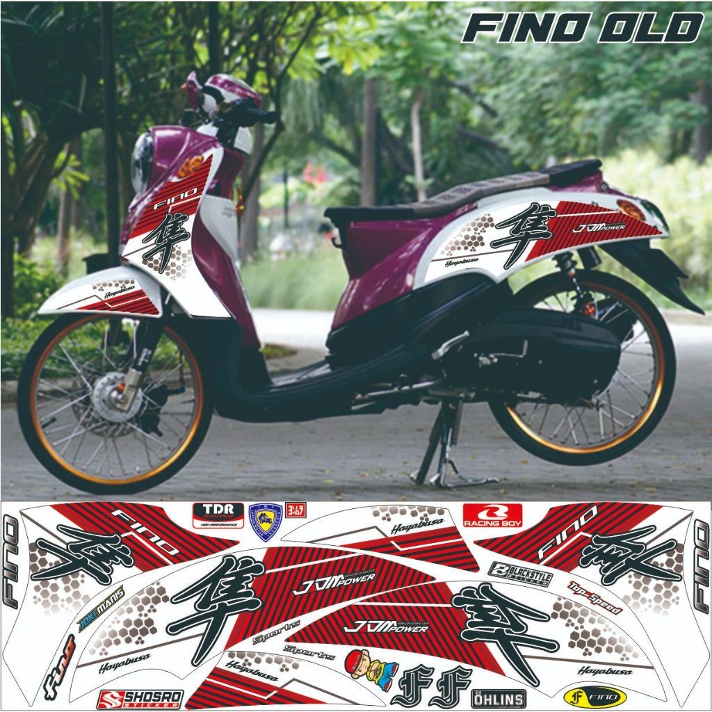 Variations/striping Stickers Variations Of YAMAHA FINO OLD Motorcycle ...