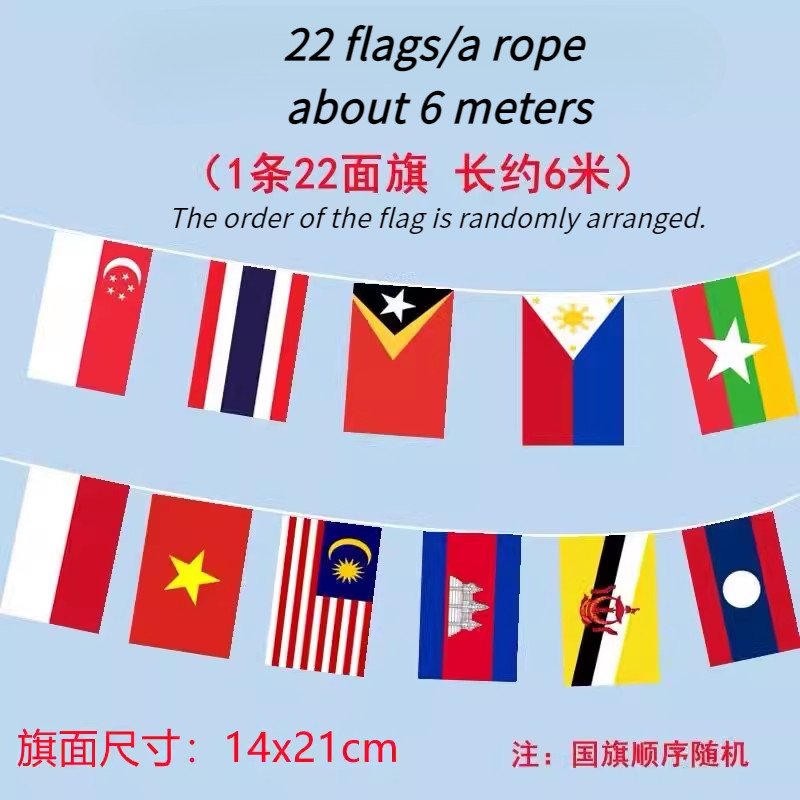 (Ready Stock)Flag Of Asean Decorative Southeast Asia AEC Singapore ...