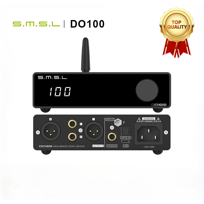 SMSL DO100 HiRes Audio DAC ES9038Q2Mx2 Bluetooth 5.1 DSD512 32Bit ...