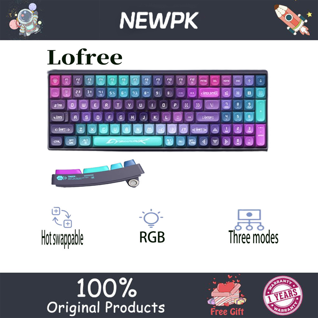 Lofree Cyberpunk Mechanical Keyboard Wireless Three Mode Bluetooth ...