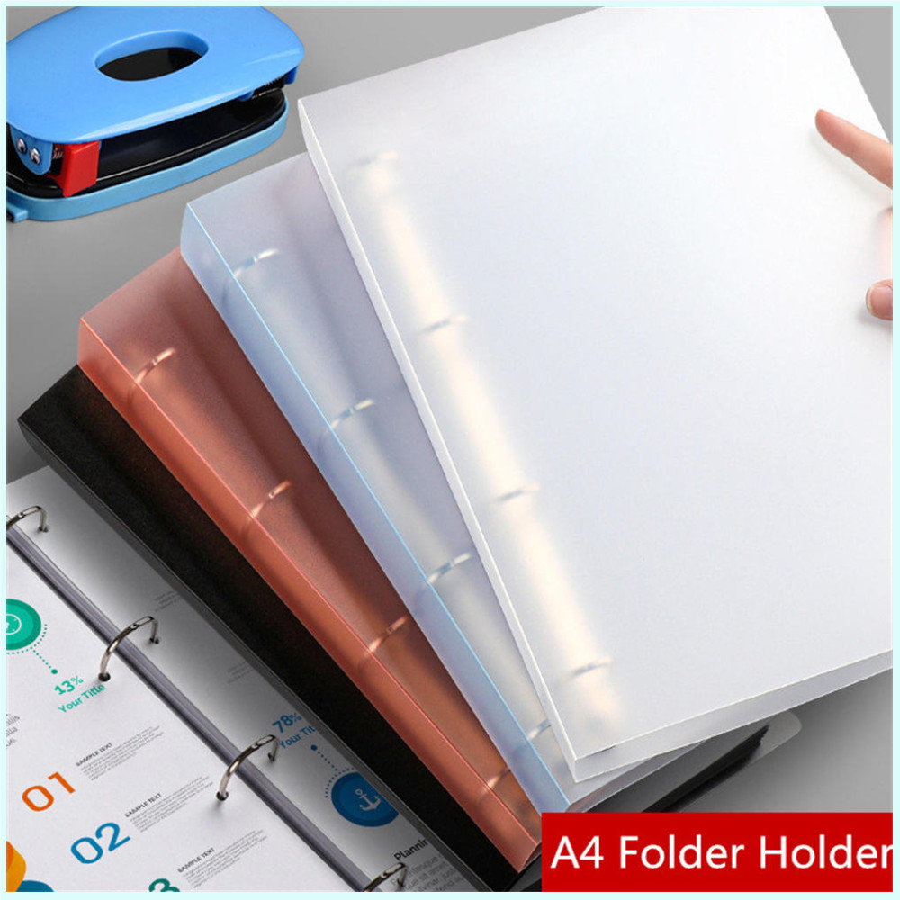 A4 Binder D-Type Punch Folder Office Storage File Ring Waterproof Test ...