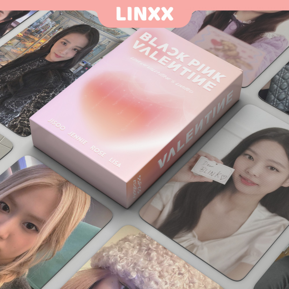 LINXX 55 Pcs BLACKPINK Valentine Holographic Laser Card Kpop Photocards ...